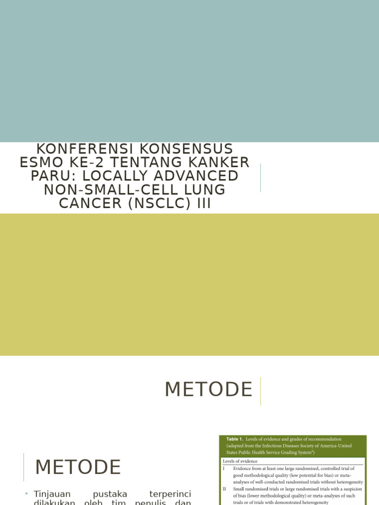 FIXX PPT Konferensi Konsensus ESMO Ke-2 Tentang Kanker Paru | PDF