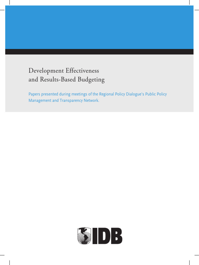 Development Effectiveness and Results Based Budgeting | PDF | Inter American Development Bank ...