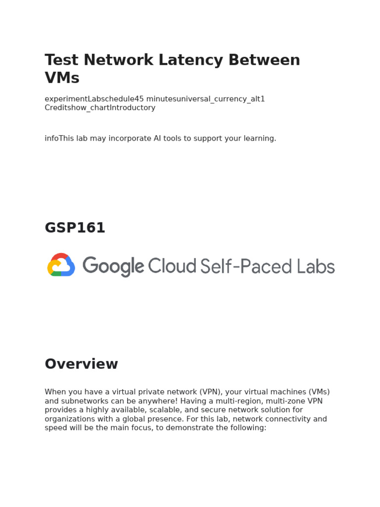 Test Network Latency Between VMs | PDF | Networking Standards ...