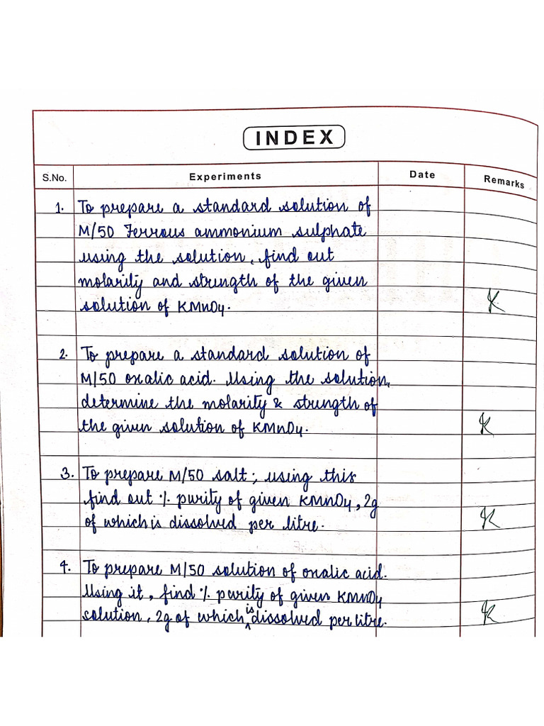 Chem Practical File | PDF