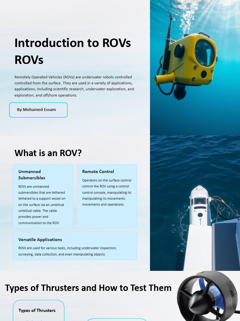 Introduction to ROVs | PDF | Buoyancy | Force