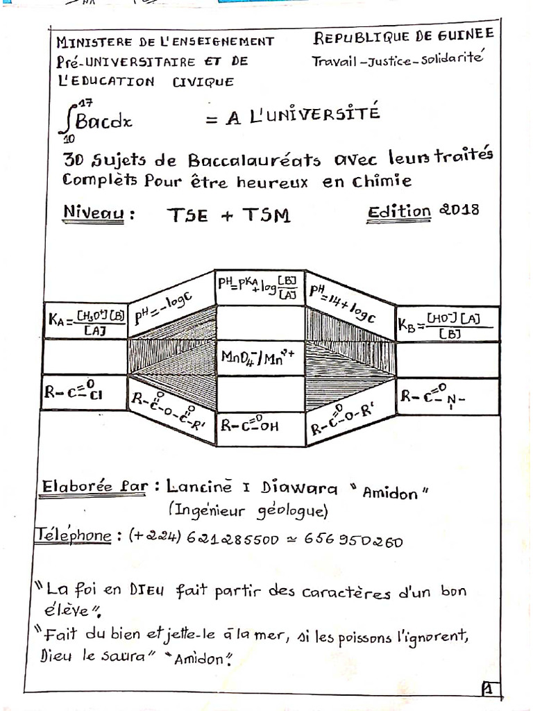 Amidon Sujets Traités de Chimie Terminale | PDF