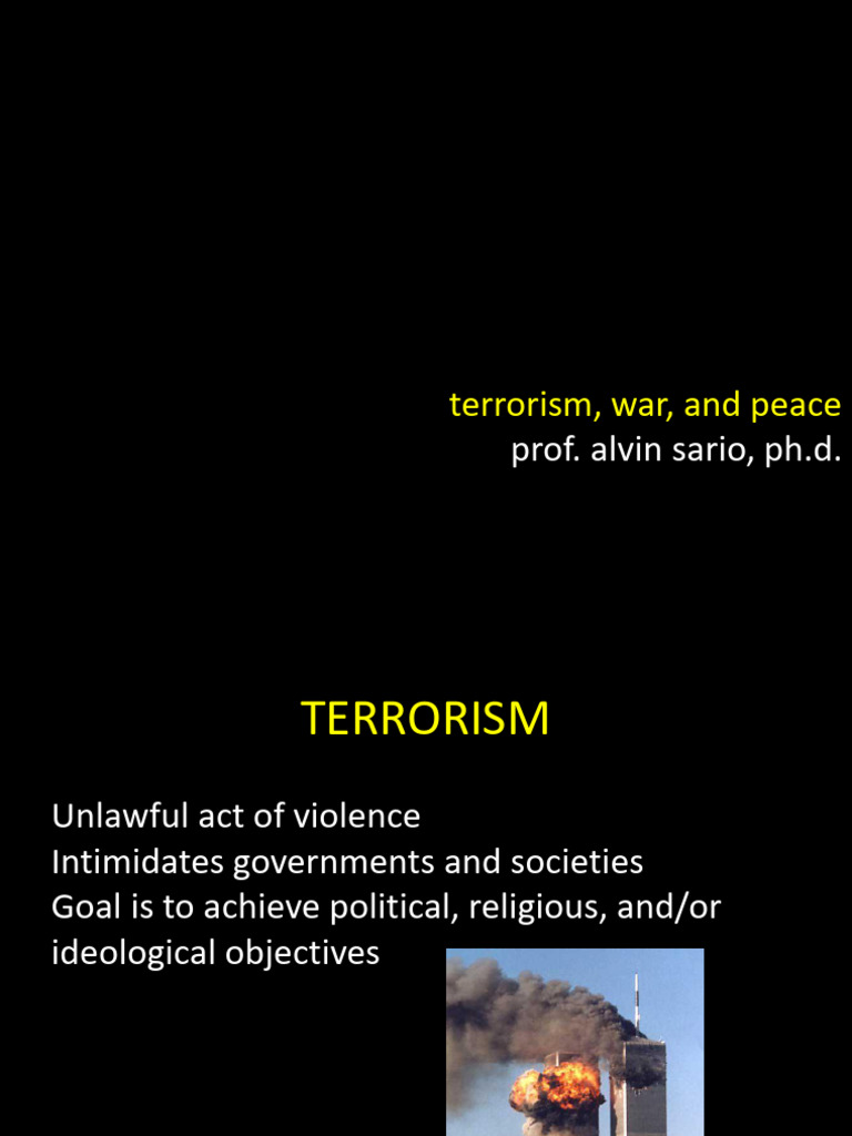 Terrorism, War, and Peace | PDF