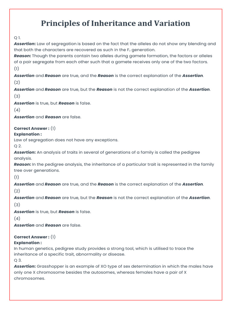 Principles of Inheritance and VariationAR | PDF | Genetic Linkage | Dominance (Genetics)