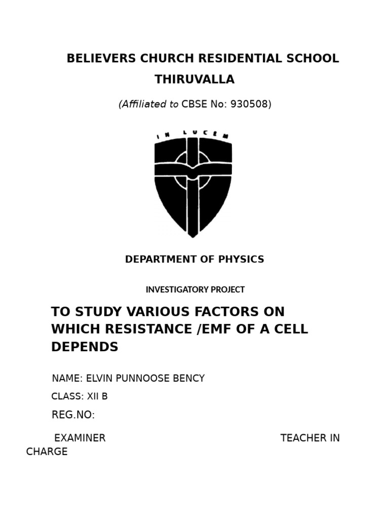Physics Project Elvin | PDF | Anode | Applied And Interdisciplinary Physics