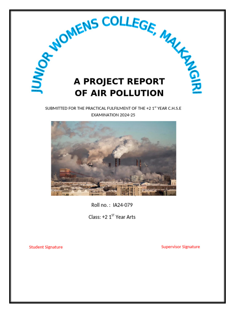 Air Pollution Project Report 2024-25 | PDF