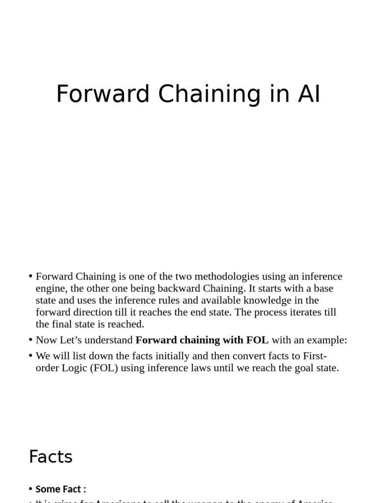 Understanding Forward Chaining in AI | PDF