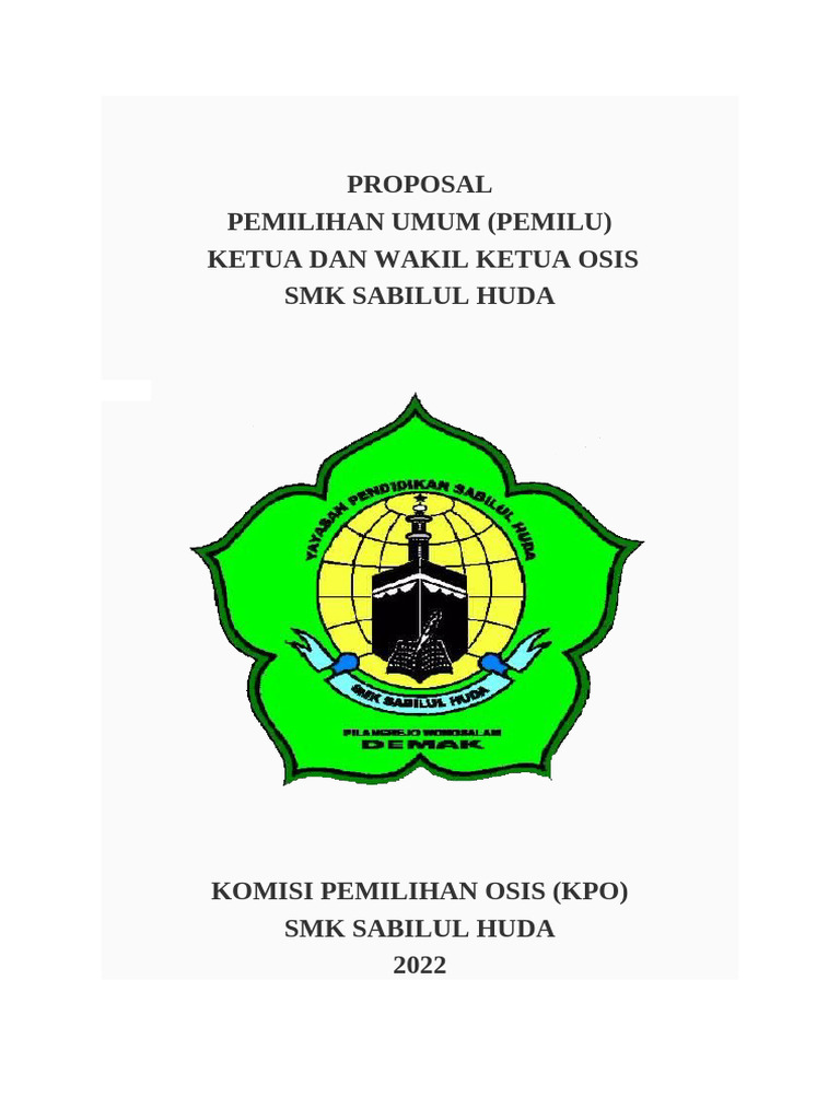 PROPOSAL Pemilihan Ketua Osis 2022 | PDF