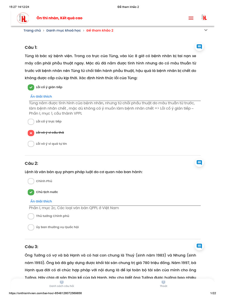 Đề tham khảo 2 tmu pldc | PDF