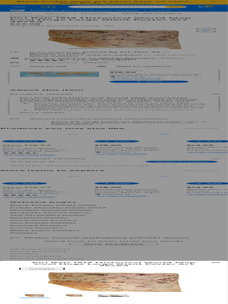 Piri Reis 1513 Historical World Map Cool Huge Large Giant Poster Art ...