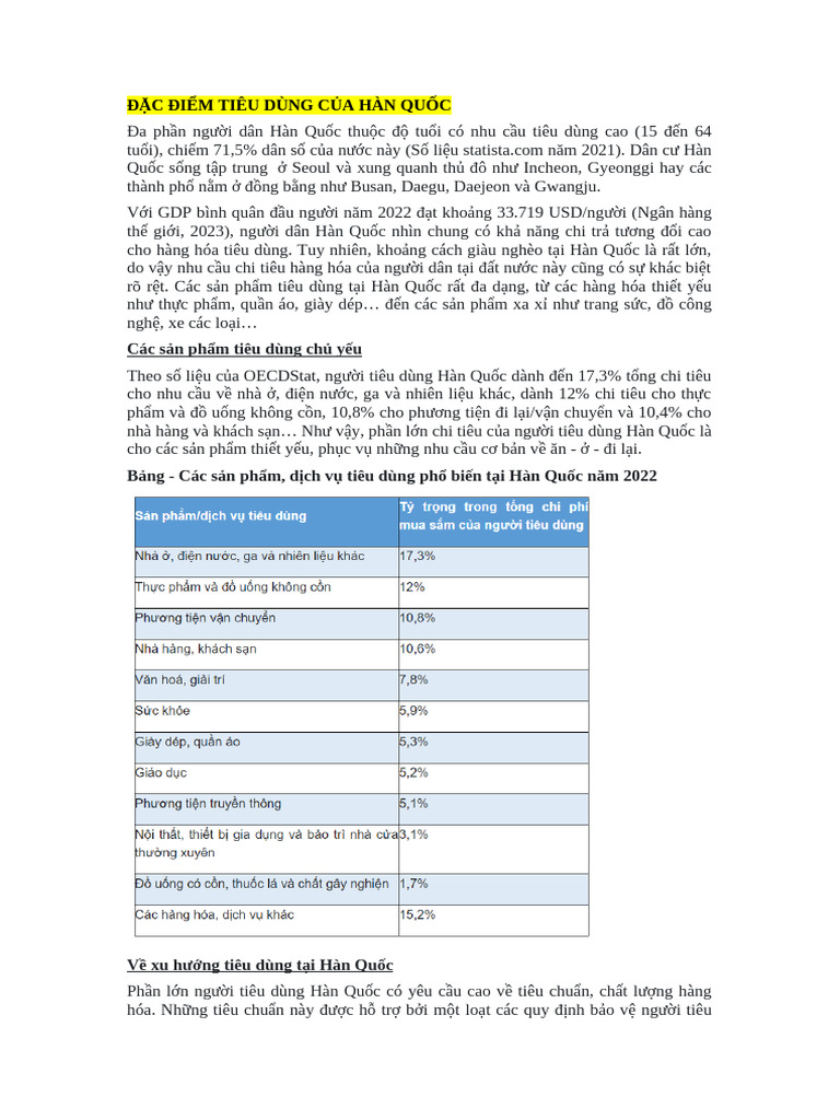 Thi Truong Han Quoc | PDF