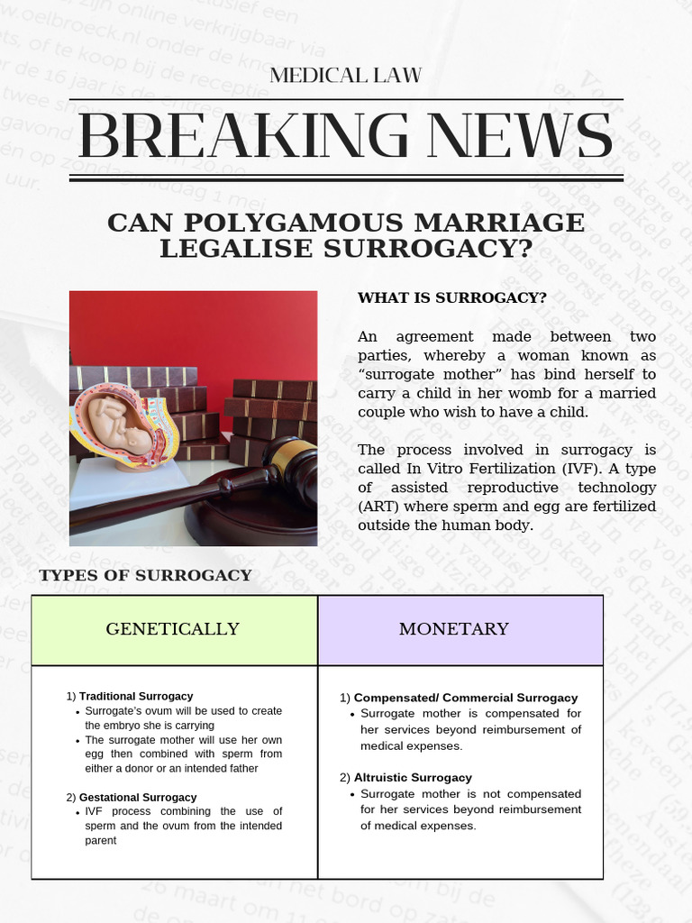 Can Polygamous Marriage Legalise Surrogacy | PDF | Surrogacy | Human ...