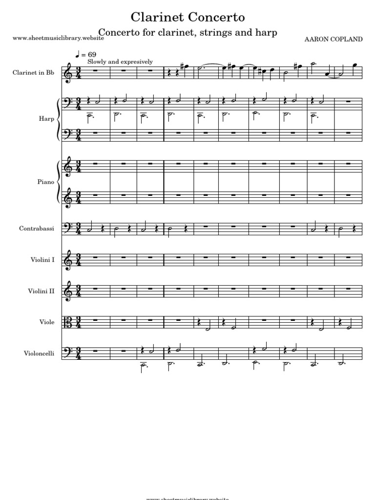 Clarinet Concerto - Aaron Copland | PDF