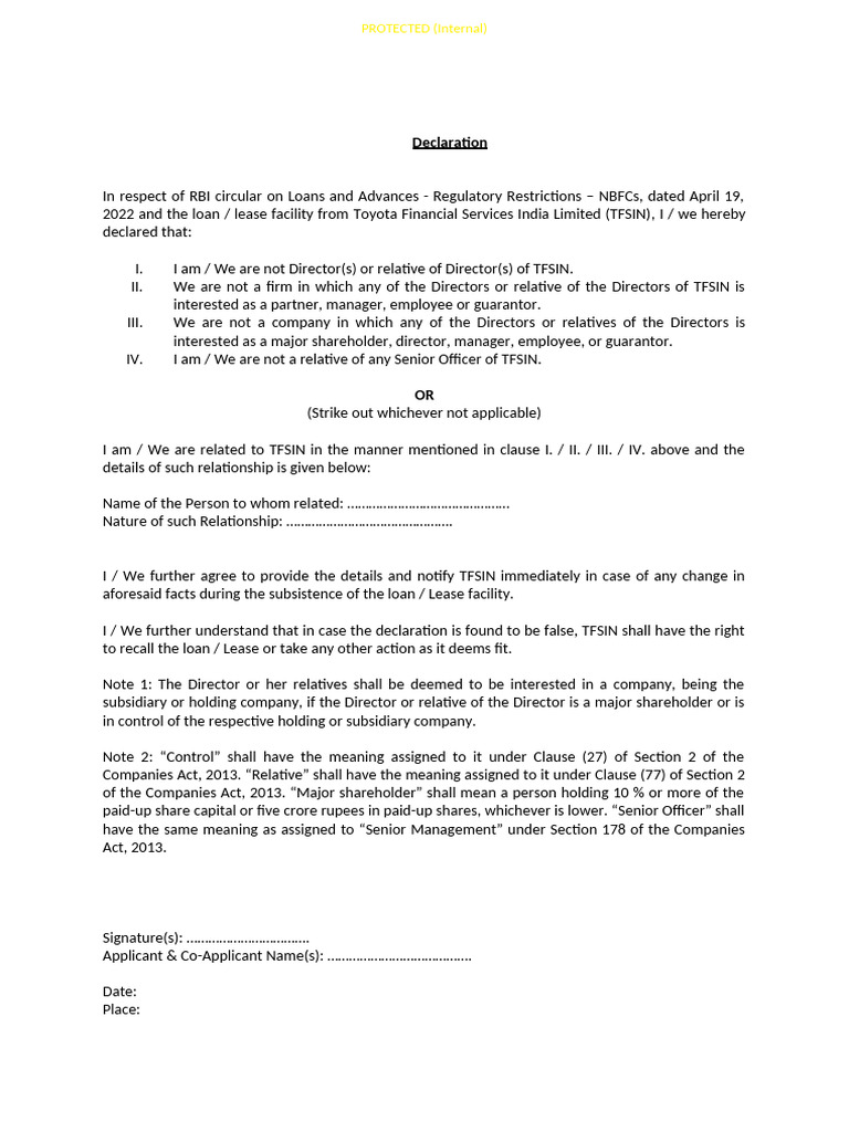 Declaration Format (1) | PDF