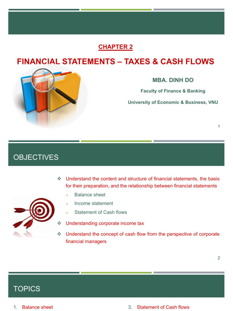 Chapter 2 - Financial Statements - Taxes & Cash Flows | PDF | Equity (Finance) | Balance Sheet
