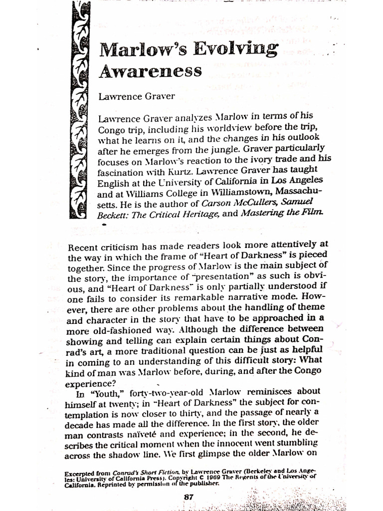 Marlow's Character | PDF