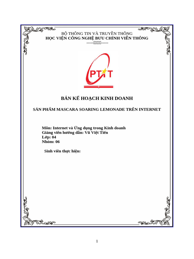 Nhóm 4.6 Môn Internet NG D NG Và Kinh Doanh | PDF