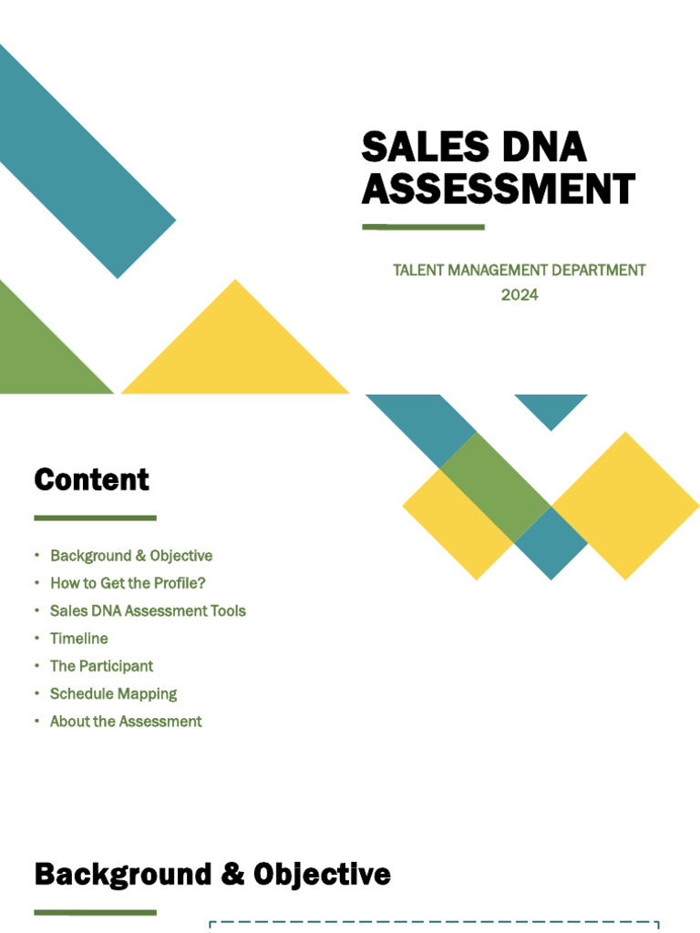Panduan Sales Dna Assessment | PDF