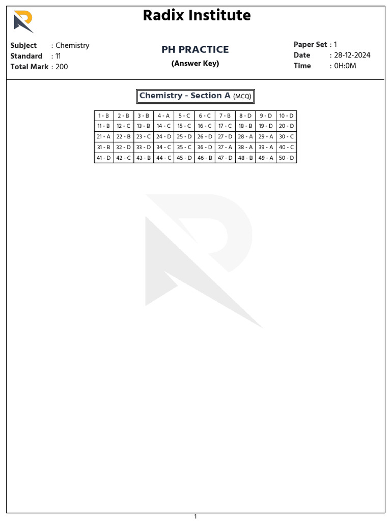 PH_PRACTICE_ | PDF | Acid Dissociation Constant | Ph