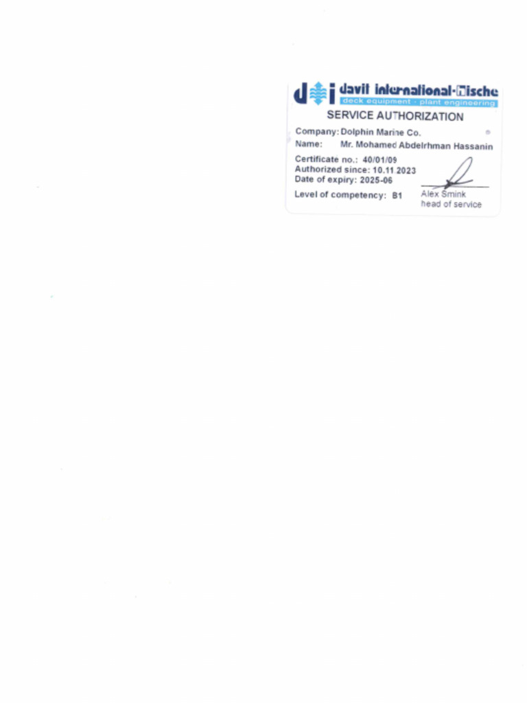 Davit International D | PDF