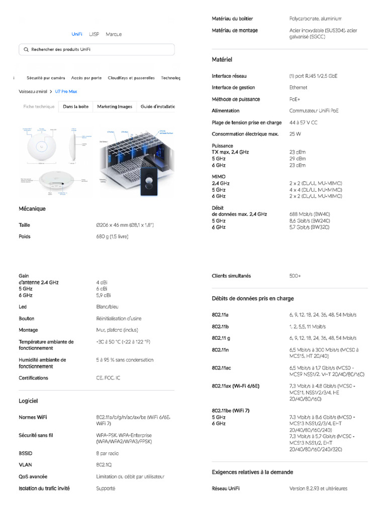 Datasheet Ubiquiti U7-Pro-Max_V | PDF