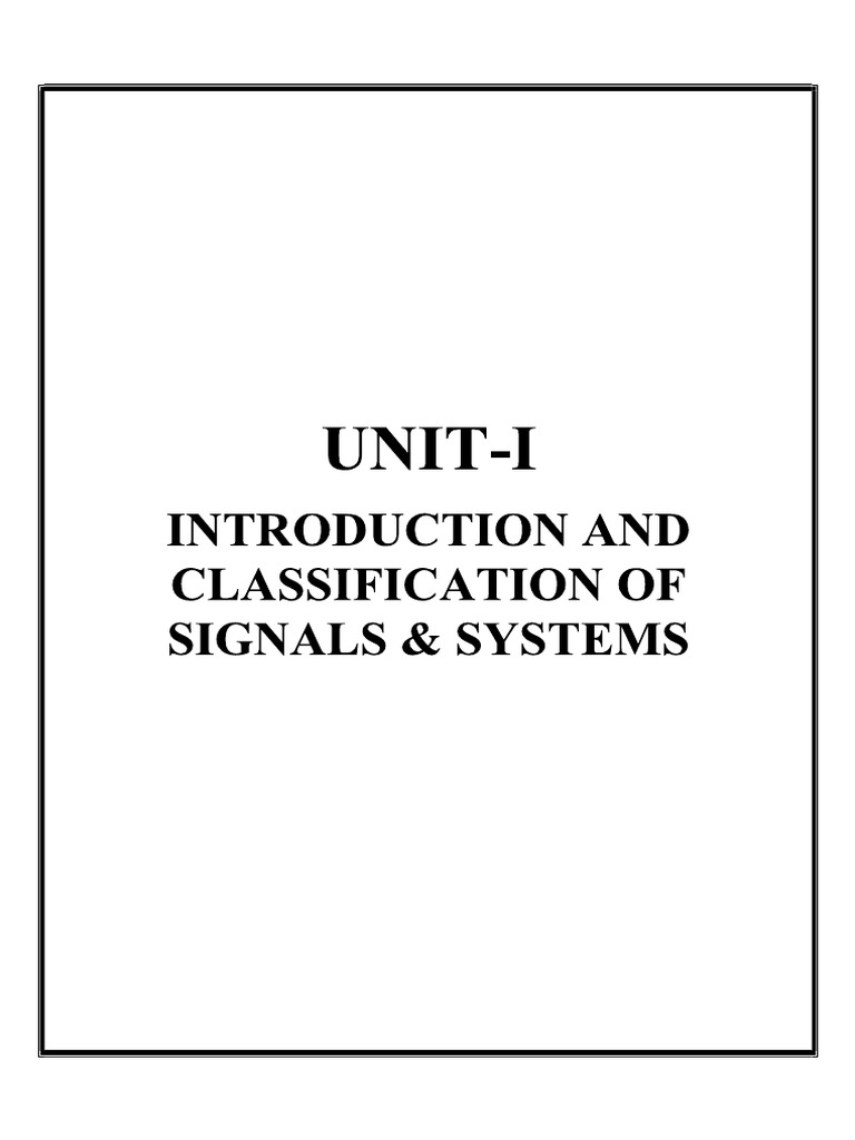 Module 1 Signal & System | PDF