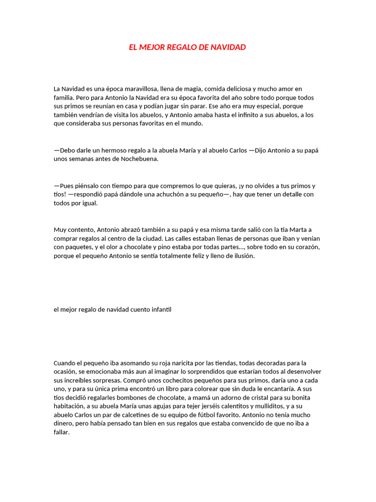 El Mejor Regalo de Navidad | PDF | Navidad