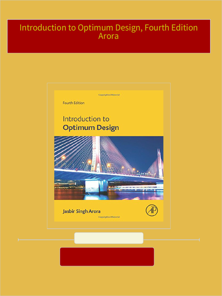 Introduction to Optimum Design, Fourth Edition Arora download pdf | PDF ... Introduction to Optimum Design, Fourth Edition Arora download pdf | PDF ...