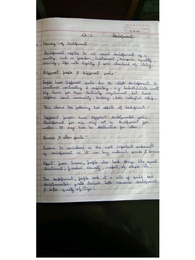 Class 10 Economics Development | PDF