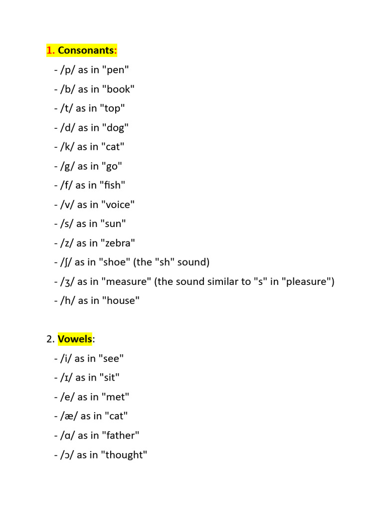 English Phonetics Guide | PDF