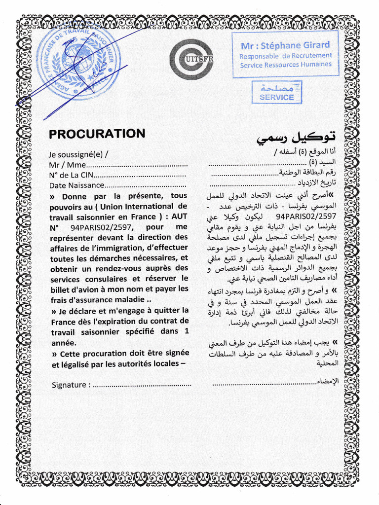 Procuration Uitsfr | PDF