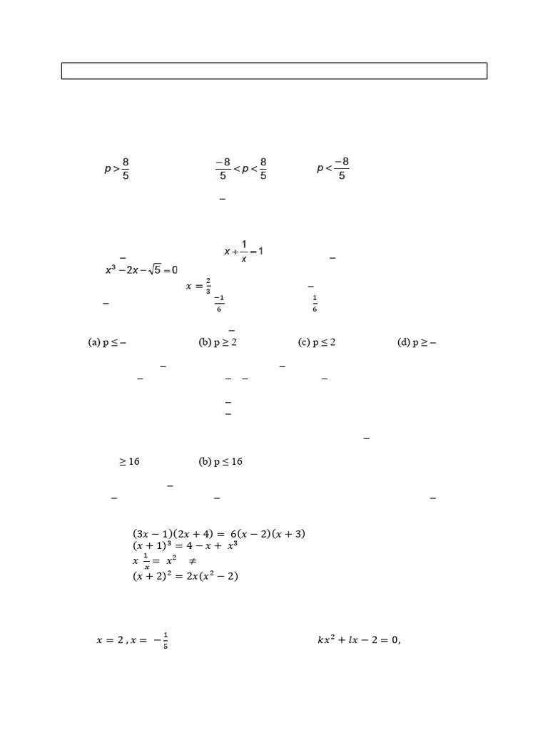 CH 4 ws | PDF | Zero Of A Function | Equations