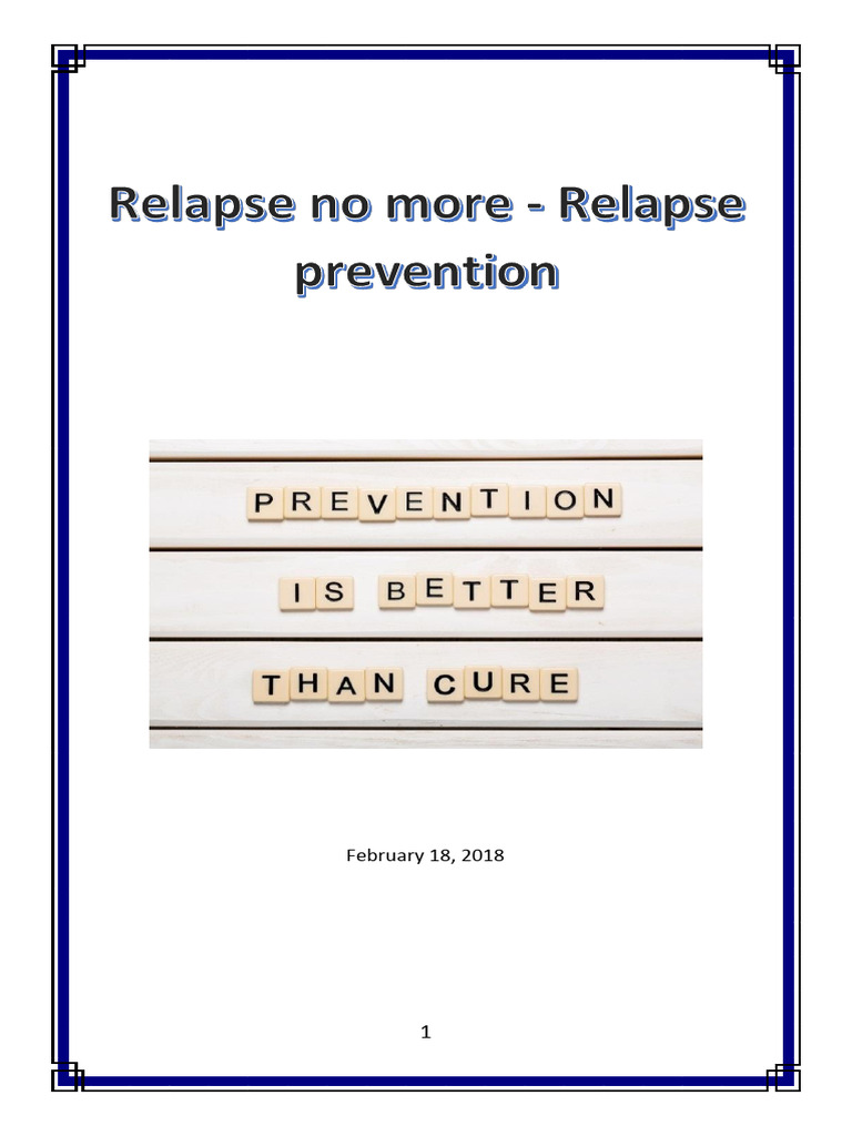 Relapse Prevention Booklet | PDF | Alcoholics Anonymous | Alcoholism