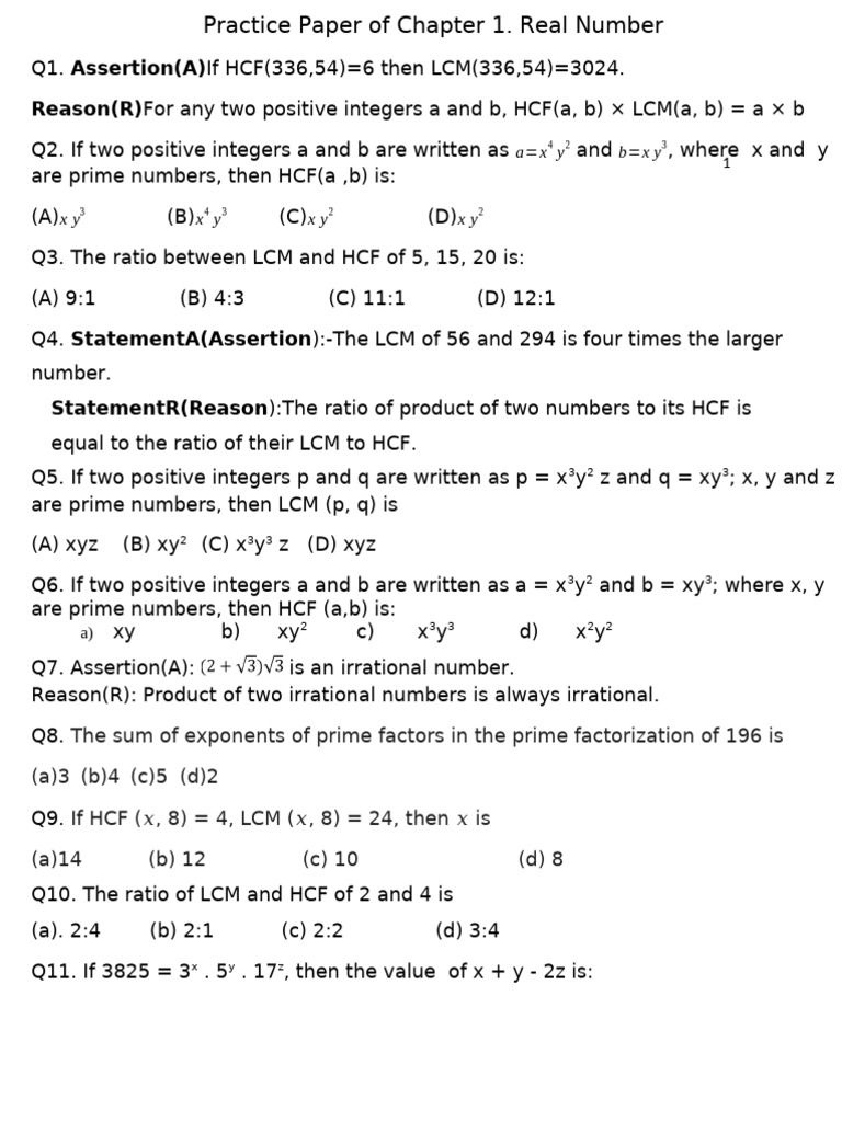 Math Practice: Real Numbers | PDF | Abstract Algebra | Algebra