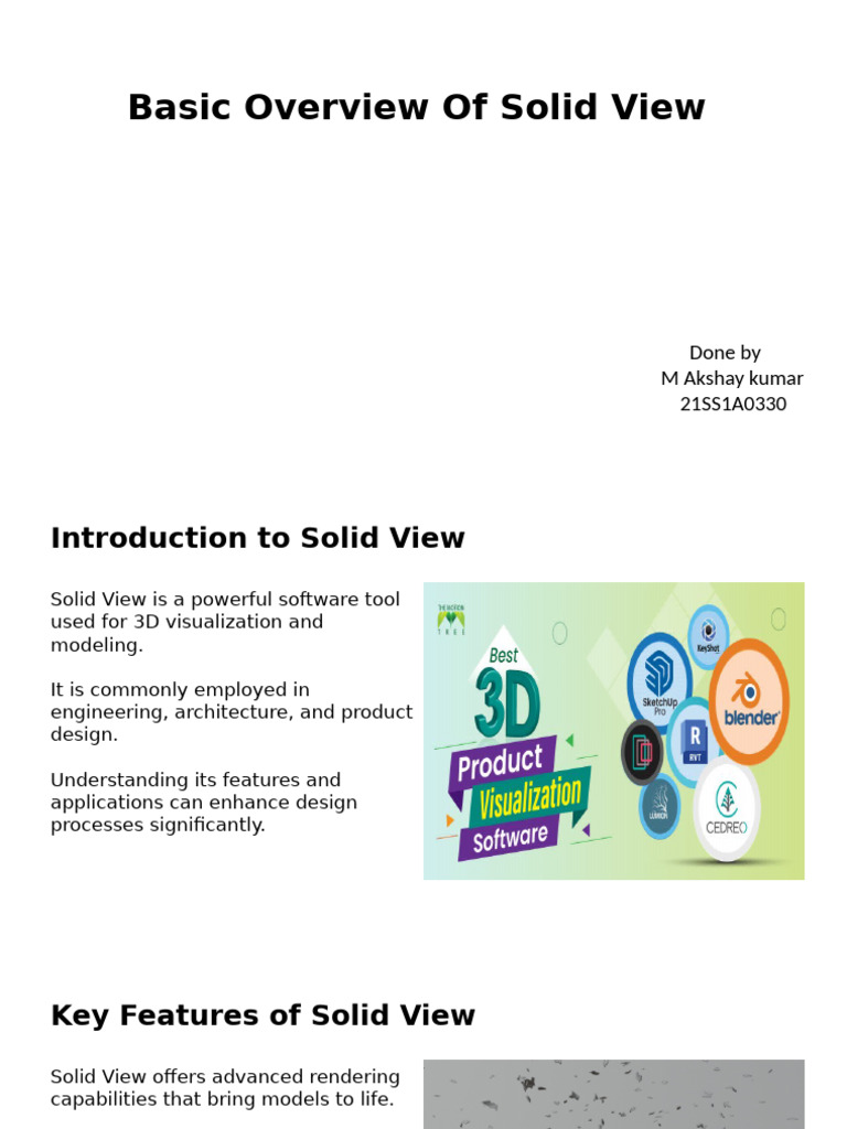 Basic Overview Of Solid View | PDF | Computer Aided Design | 3 D ...