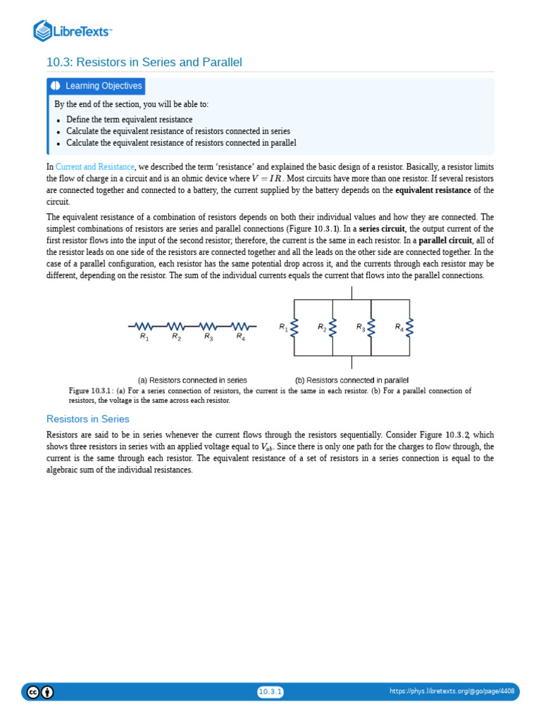 1.resistors in Series and Parallel | PDF | Series And Parallel Circuits | Resistor