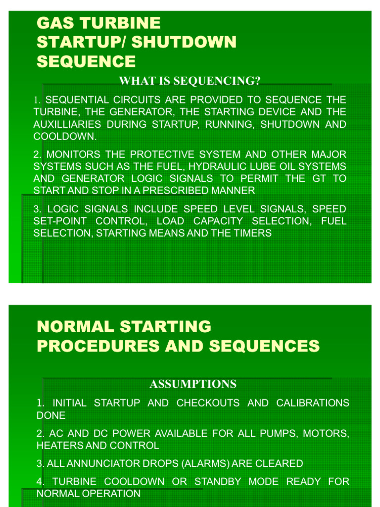 GT Start Up Shutdown | PDF