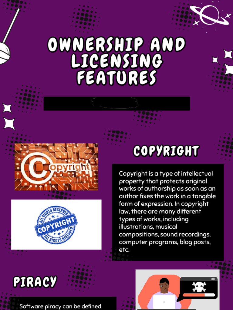 Ownership and Licensing Features | PDF | Proprietary Software | Copyright