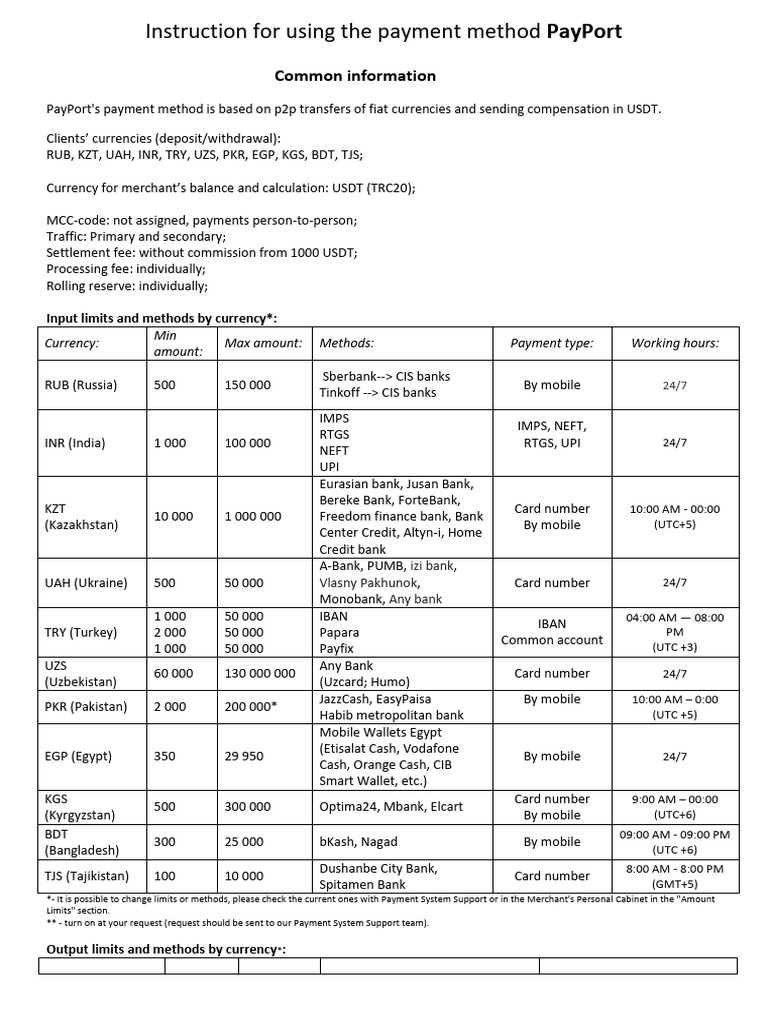 PayPort Payment Guide for Merchants | PDF | Payments | Cheque