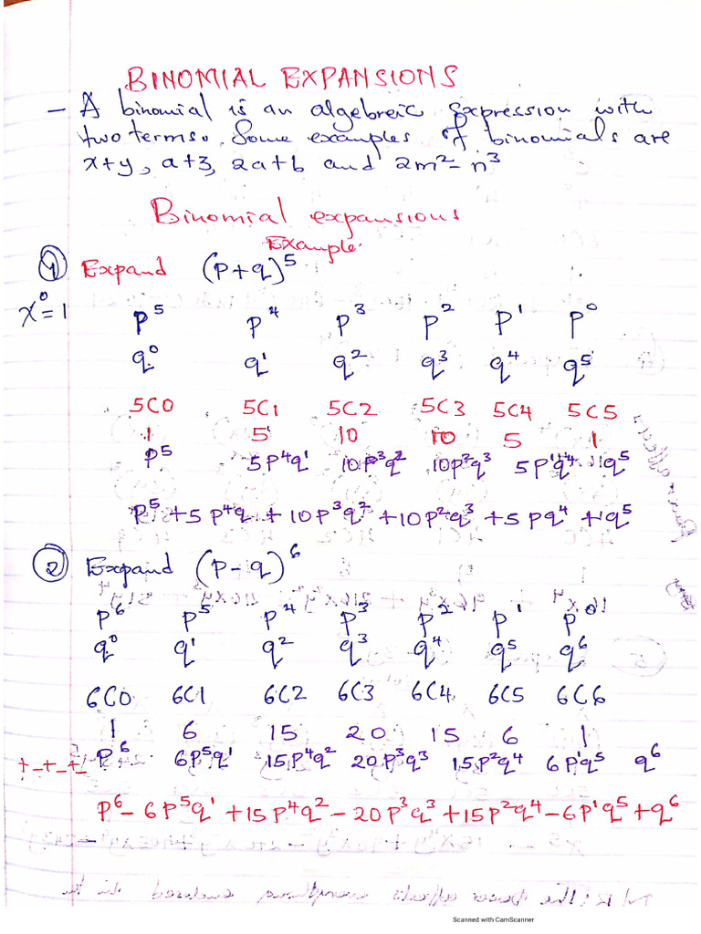 Binomial Expansions | PDF