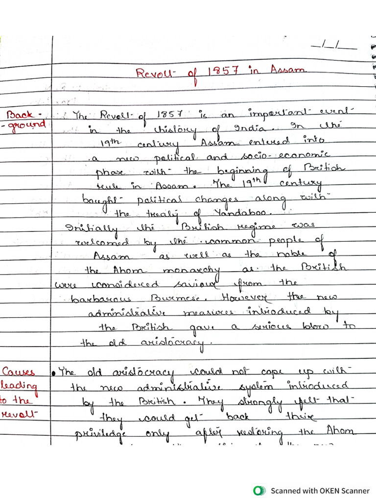 Revolt of 1857 in Assam | PDF