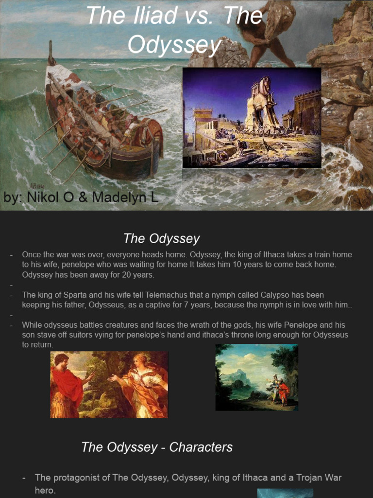 The Iliad Vs The Odyssey | PDF | Odyssey | Iliad