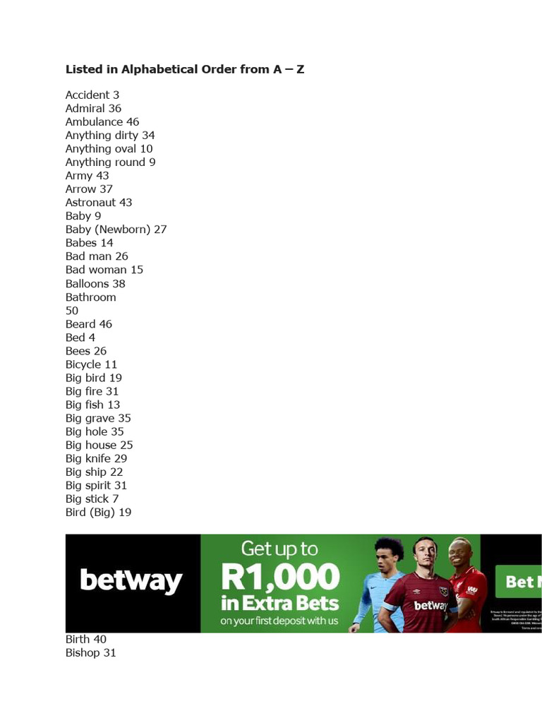 Lucky Numbers Dream Guide | PDF