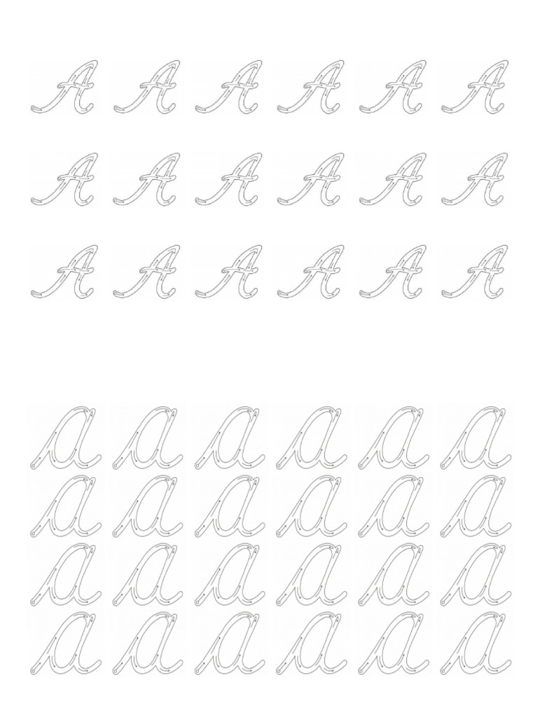 Aa Cursiva | PDF