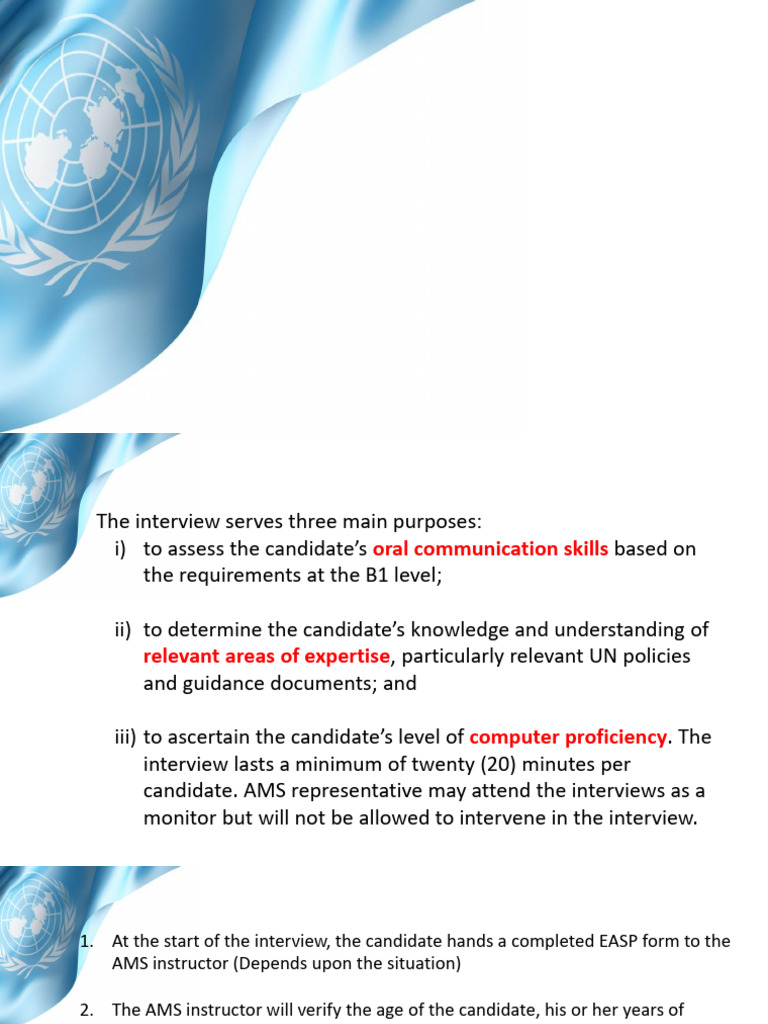 AMS Interview_1 | PDF | Peacekeeping | United Nations