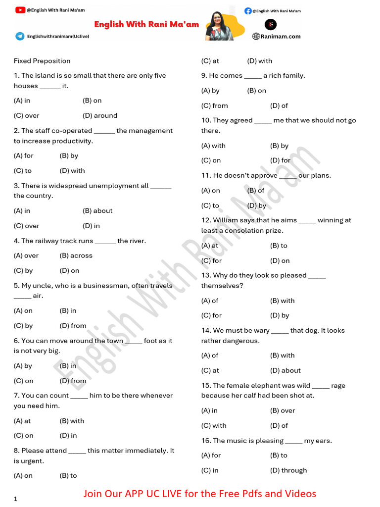 Fixed Preposition 3 | PDF