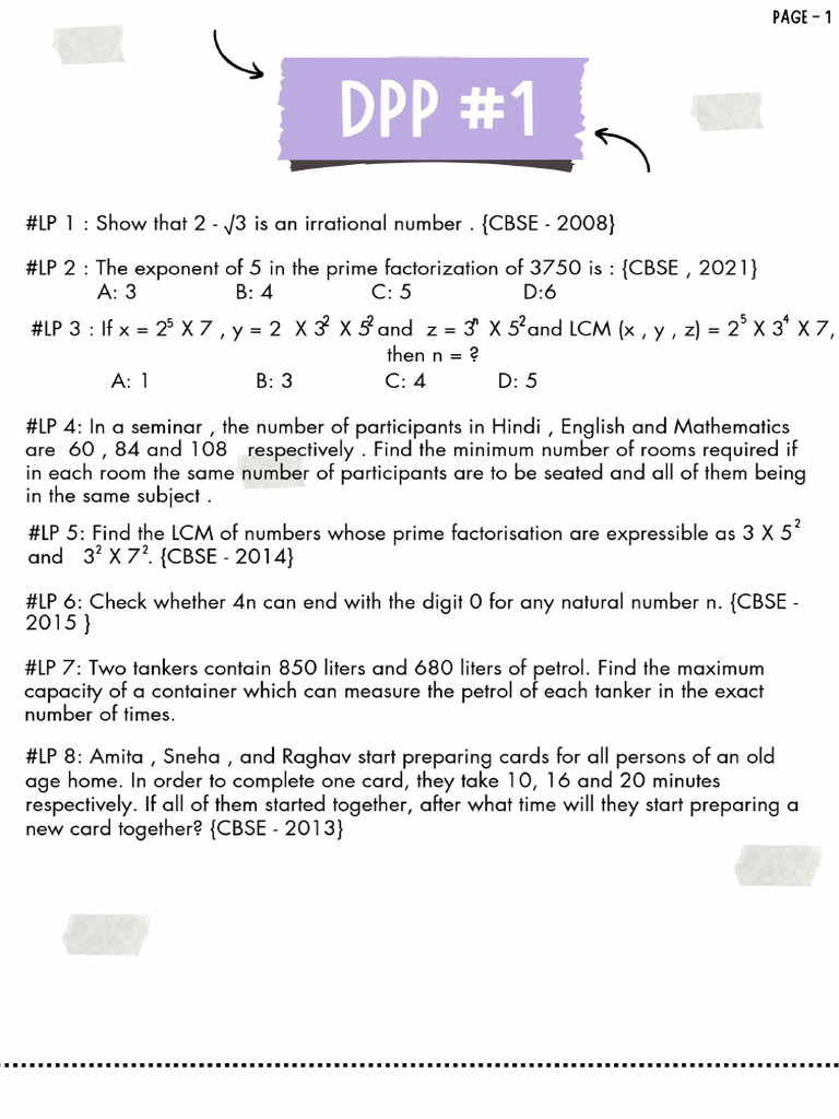 Next Topper DPP | PDF