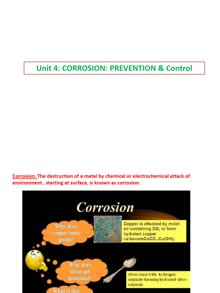 Corrosion PPT | PDF | Corrosion | Anode