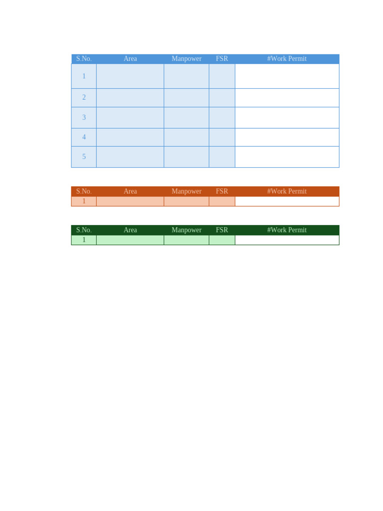 Daily Manpower Deployment Sheet | PDF