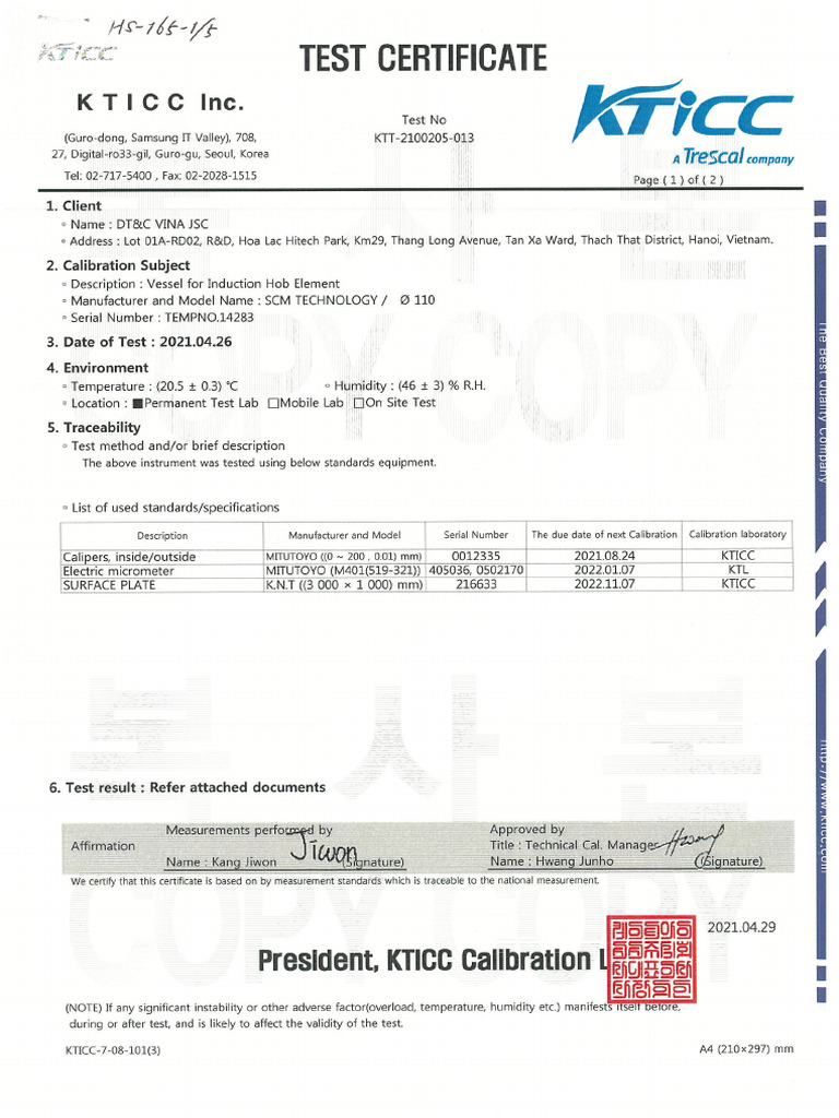 HS-165!1!5 - Vessel For Induction Hob Element | PDF